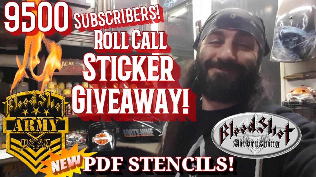 9500 Subscriber Roll Call, Sticker Giveaway! Comment for a Chance to ...