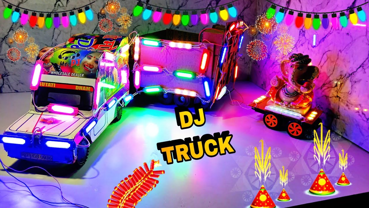 Diy Mini Dj Truck At-home Big dj loading Dj project kese banaye Dj gadi ...