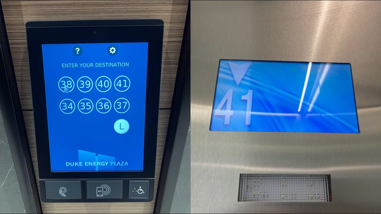 INSANE & BRAND NEW 1400 FPM TKE High Rise Elevators at Duke Energy ...