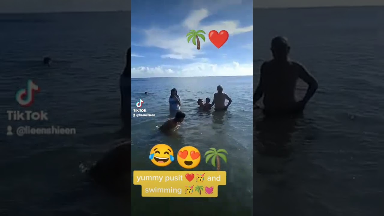 resthouse daily goes to beach ️ #beach #filipinofood #swimming #pusit # ...