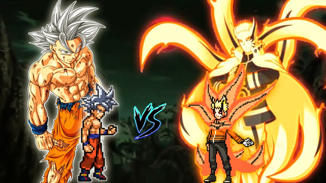 Goku MUI OP VS Naruto Baryon V3 OP in Jump Force Mugen - YouTube