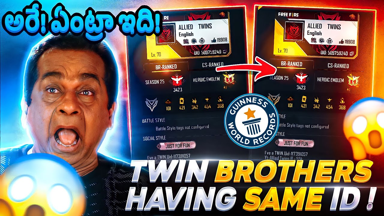 Real Identical Twins In Free Fire😱 World Record | They Having Same Id ...