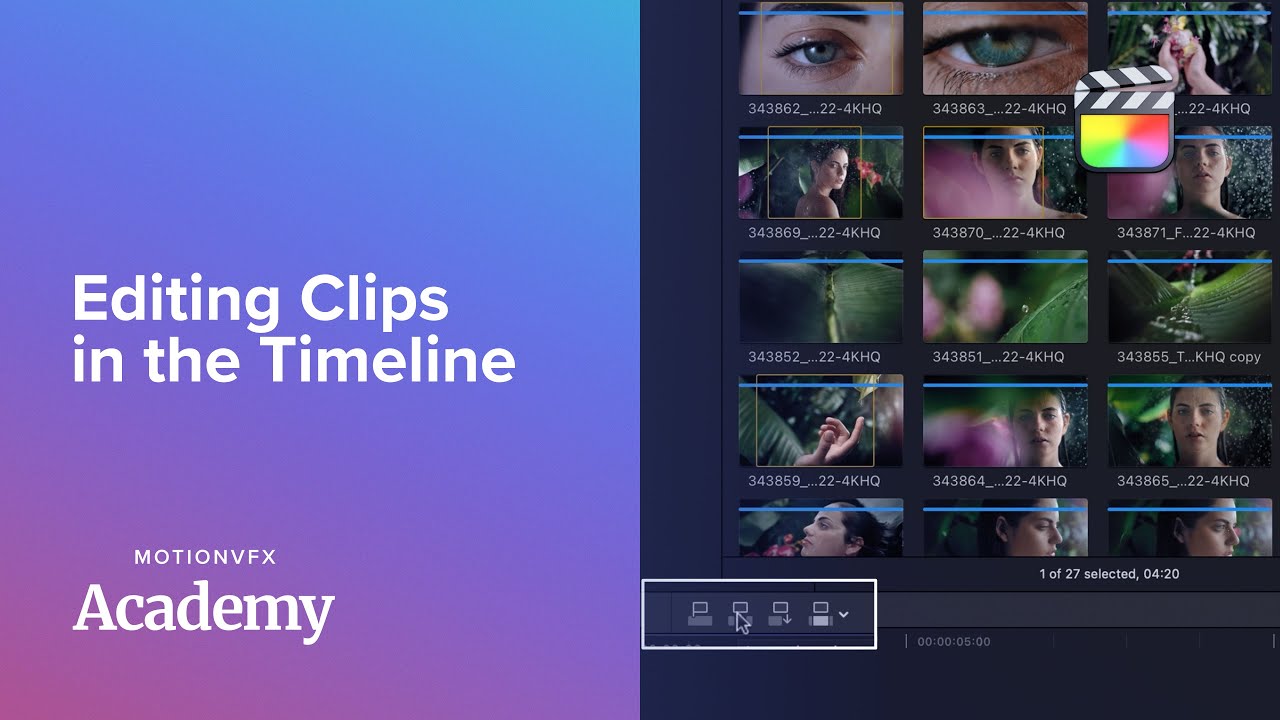 Editing Clips in the Timeline — Final Cut Pro Lesson 06 - MotionVFX ...