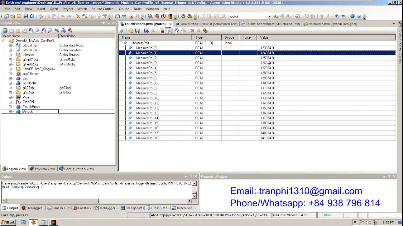 B&R Motion Control: MC_TouchProbe capture the position of servo motor - YouTube
