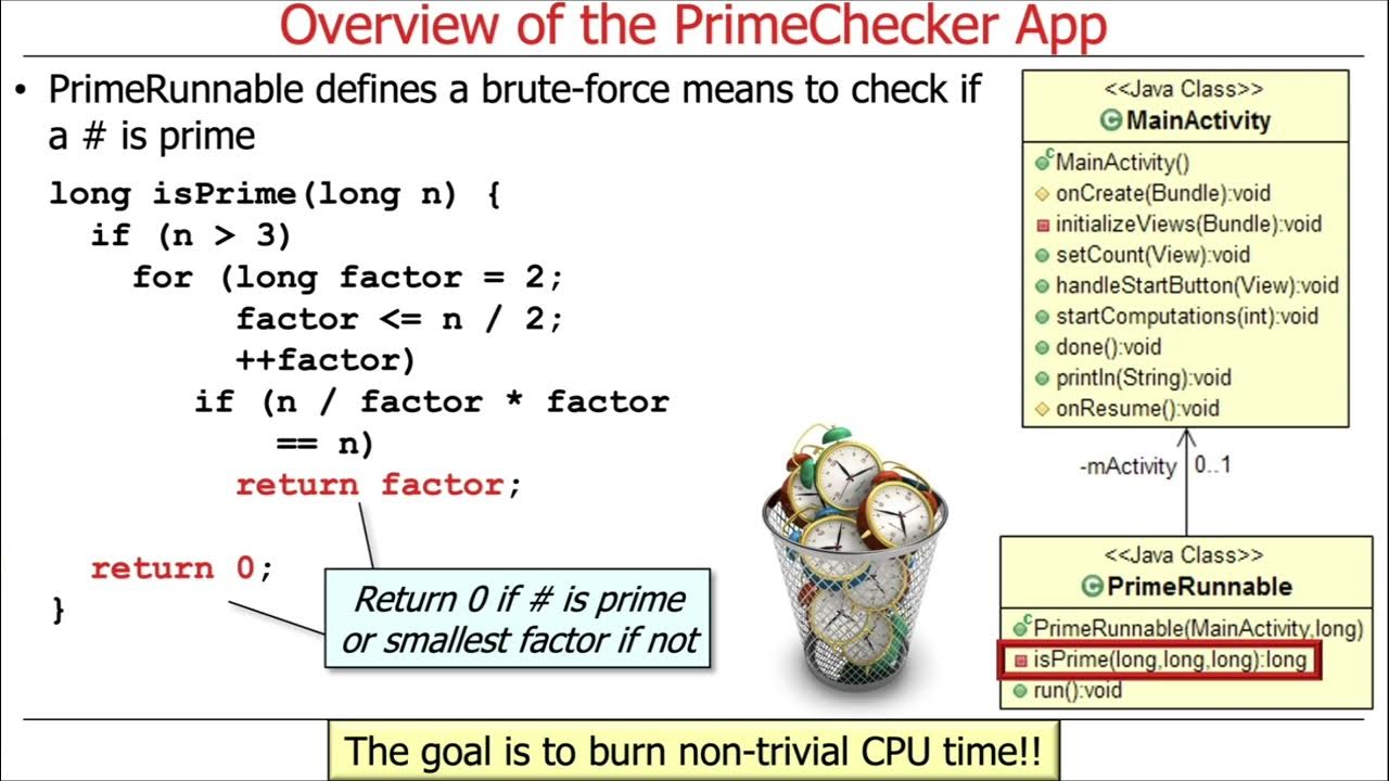 Applying Java Executor to the PrimeChecker App - YouTube