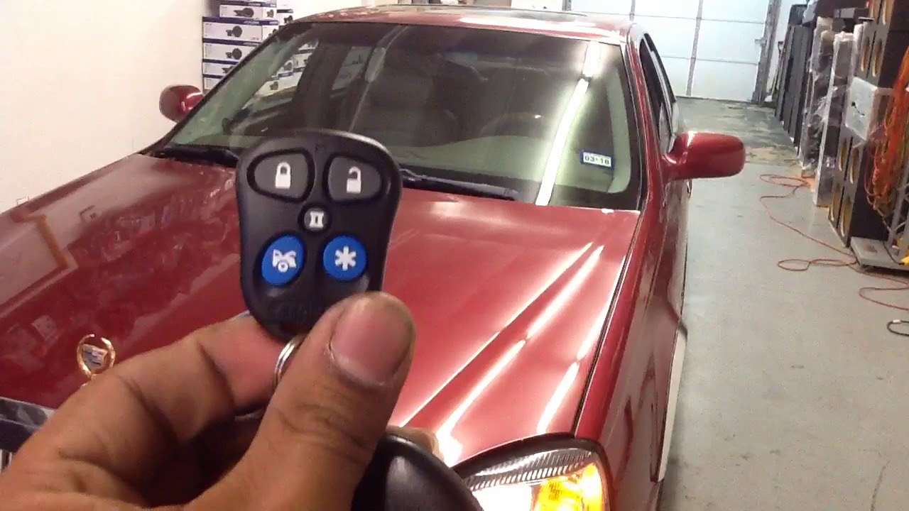 Cadillac deville AUTOPAGE remote start alarm pager rs-6652w - YouTube