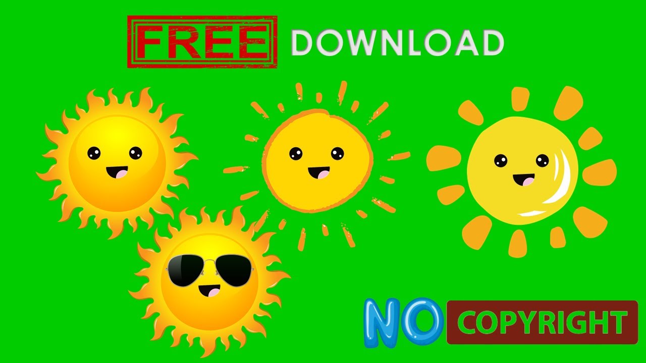 Green Screen SUN I NO TEXT | NO COPYRIGHT I Free Download #greenscreen ...