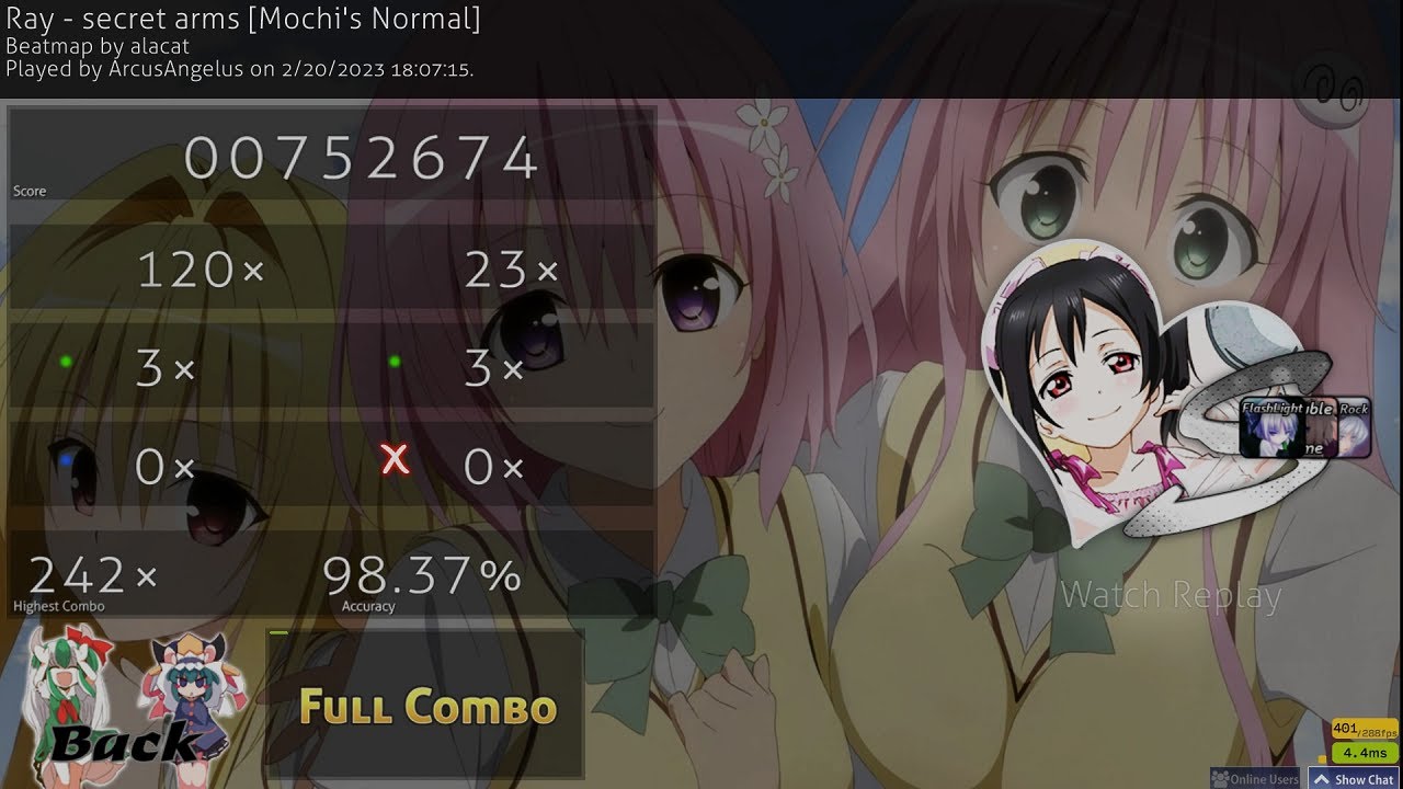 OSU! 𝗥𝗔𝗡𝗞 #𝟰𝟮 𝗚𝗟𝗢𝗕𝗔𝗟, 𝗥𝗔𝗡𝗞 #𝟯 𝗨𝗦𝗔, Ray - Secret Arms [Mochi's Normal ...