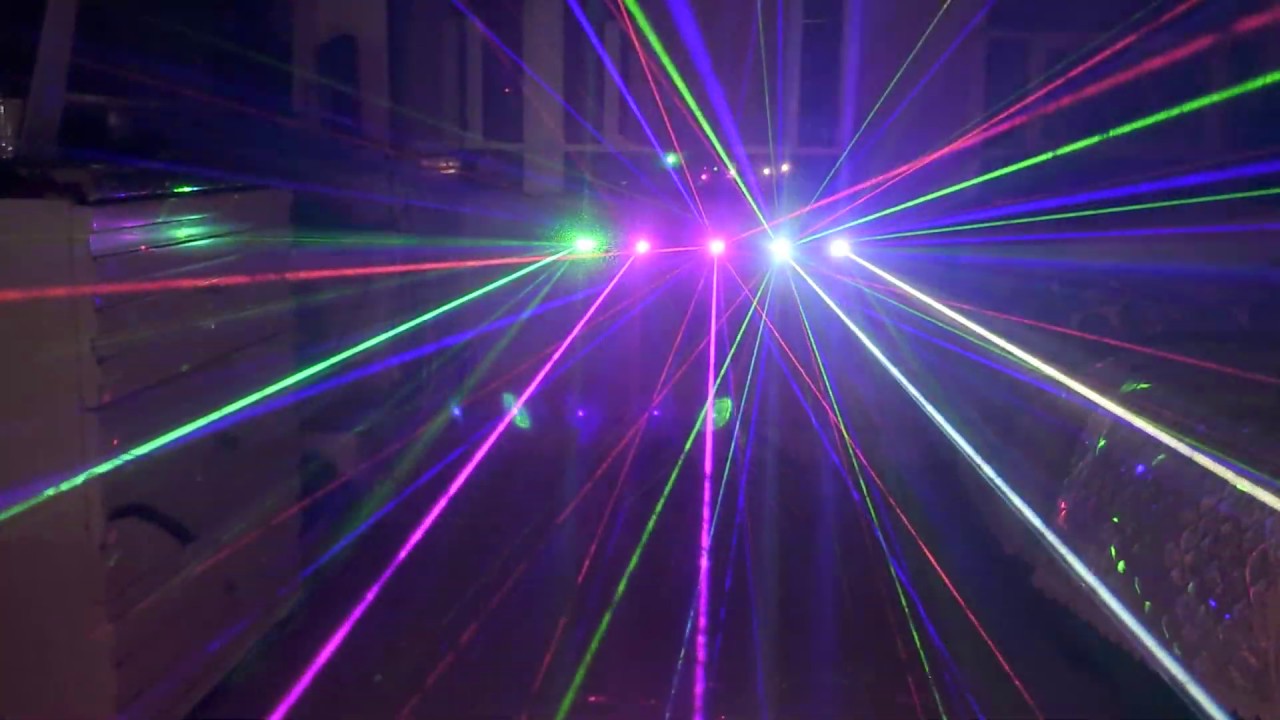 Crazy Disco Laser Beams - SANWU RGB Handheld Laser - YouTube