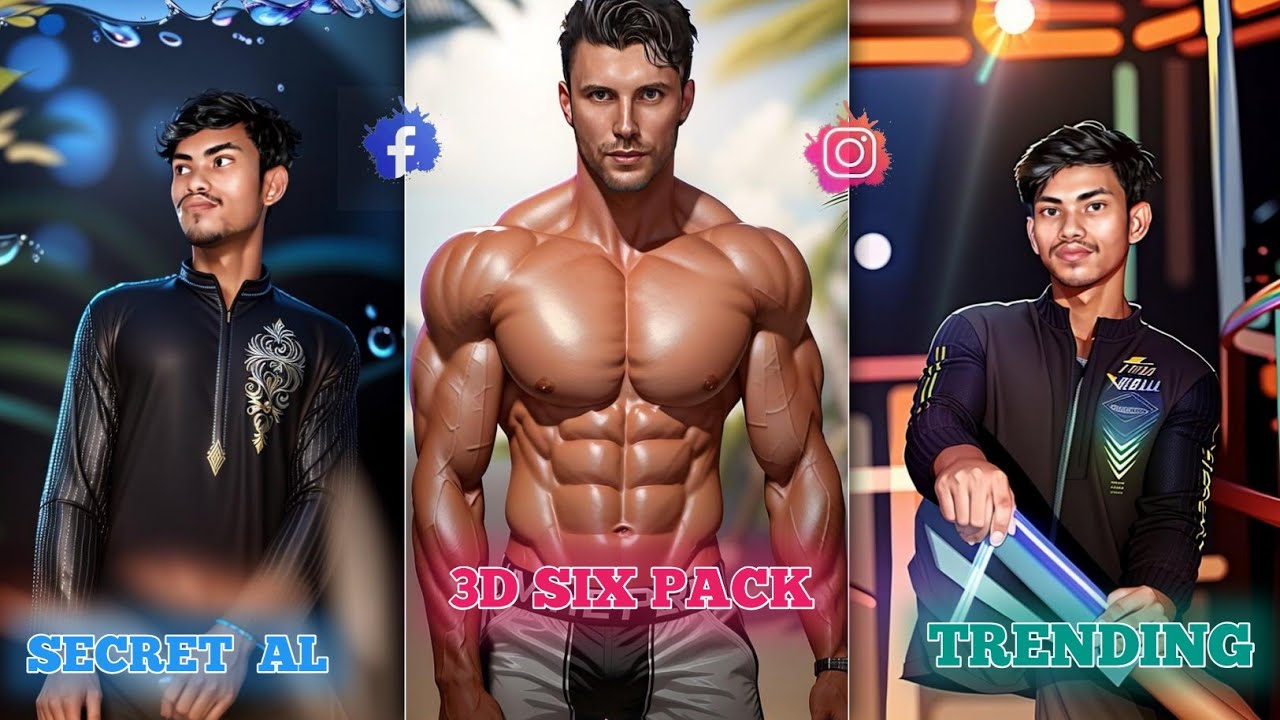 Instagram Trending 3D Al Six Pack Editing Best Al Avatar Photo Editing ...