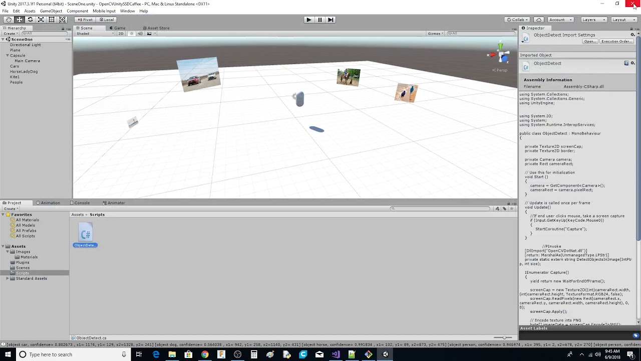 Unity 3d Opencv 34 Object Detection Using Caffe Model Youtube 6191