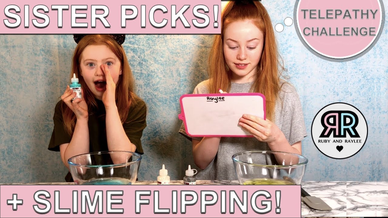SISTER PICKS MY SLIME INGREDIENTS TELEPATHY CHALLENGE | HOW TO SLIME ...