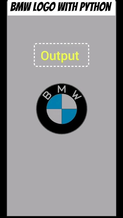 bmw logo by using python| python programming #75hardchallenge # ...