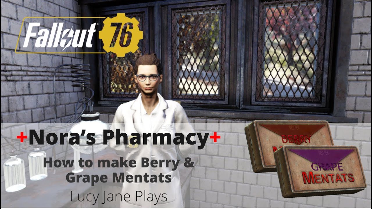 Fallout 76 - Nora's Pharmacy - How to make Berry & Grape Mentats - YouTube