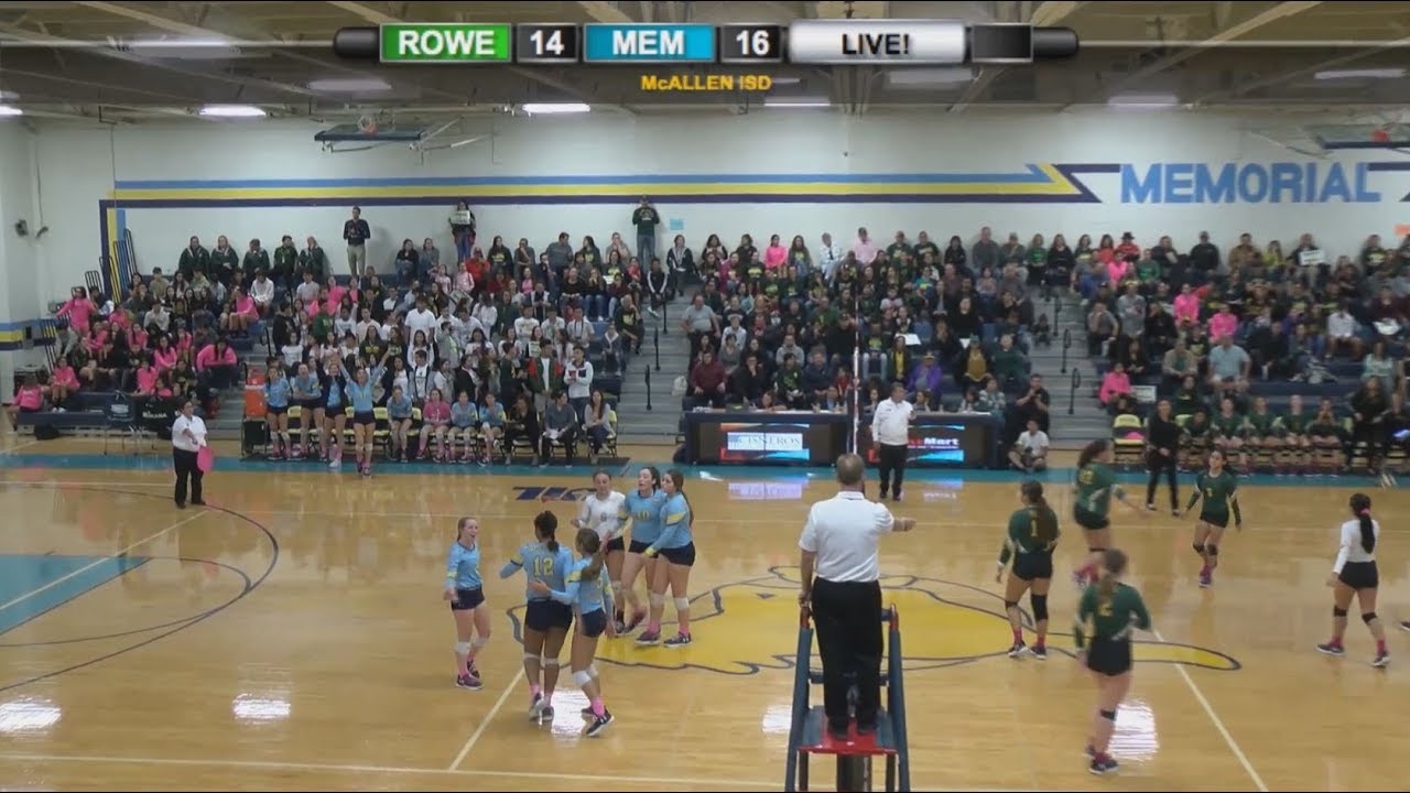 Volleyball - Rowe HS Vs Memorial HS | 2018 McAllen ISD - YouTube