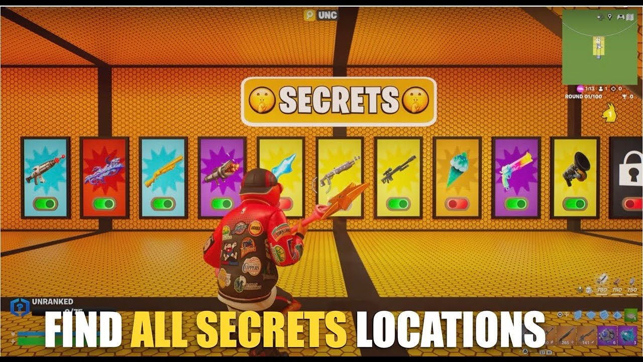 LAMA WARS ZONE WARS UNC MAP FORTNITE CREATIVE - ALL SECRETS LOCATIONS ...