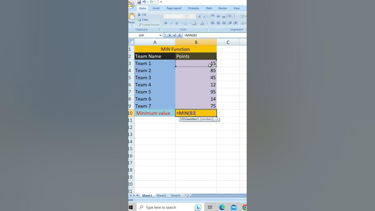 Excel Essentials: Mastering the MIN Function - YouTube