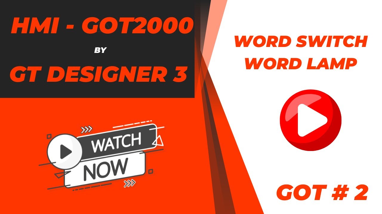 Got # 2 HMI GOT2000 GT Desiner 3 - Word Switch, Word Lamp - YouTube