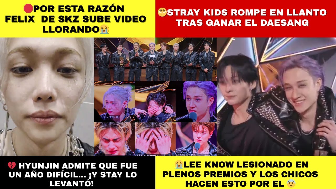 🔴FELIX SUBE VIDEO LLORANDO😭LEE KNOW LESIONADO🤯 STRAY KIDS LLORA TRAS ...