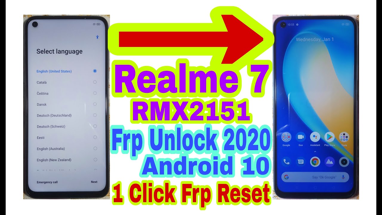 Realme 7(RMX2151)10Q|1 Click Frp Bypass Without Pc 2020|No Gmail ...