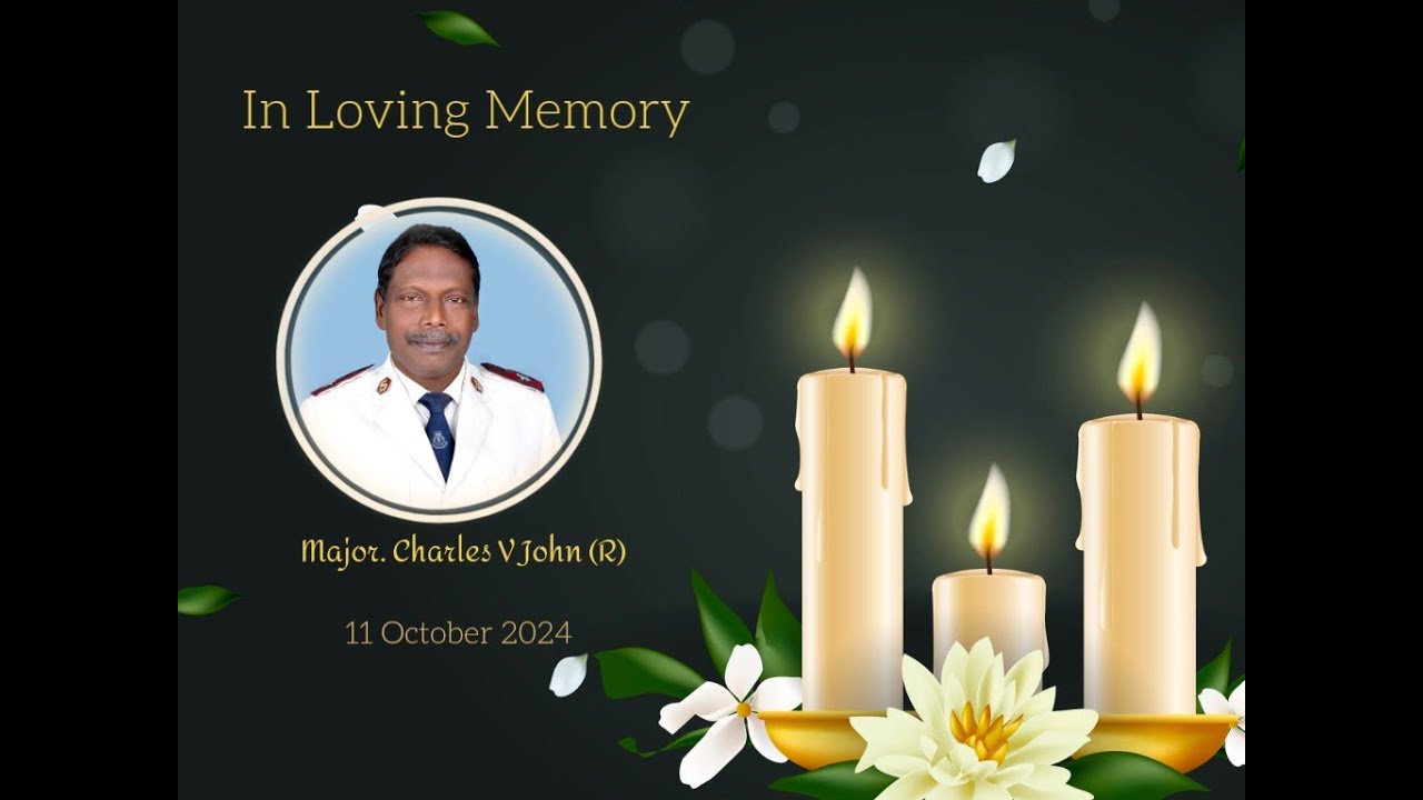 Funeral Service of Major Charles V John (R) 11/10/2024 - YouTube