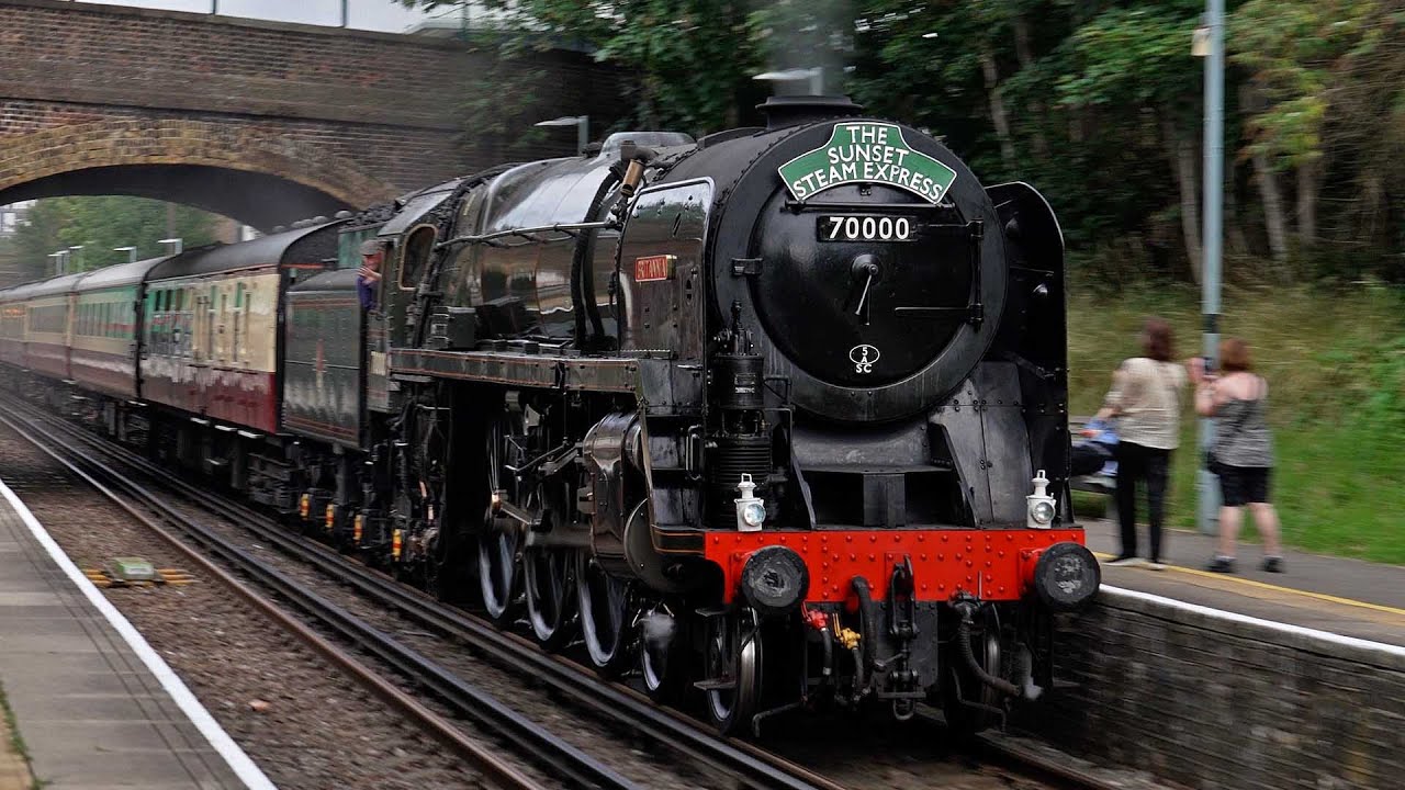 70000 "Britannia" with "The Sunset Steam Express" | 23.07.24 - YouTube