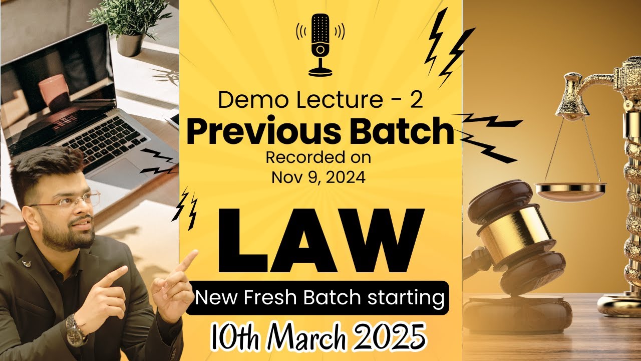 Lecture 2 of Previous Batch | Ch 1 - Preliminary | New Batch starting ...