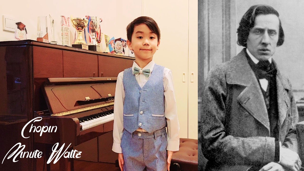 8-year-old piano prodigy plays Chopin Minute Waltz Op 64 No 1 9歲鋼琴神童 ...