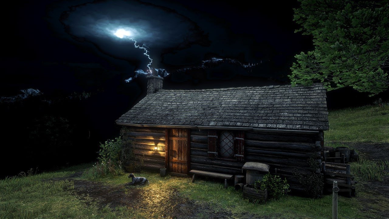 Stormy Cabin Night – Relaxing Rain and Thunder Sounds in RDR2 - YouTube