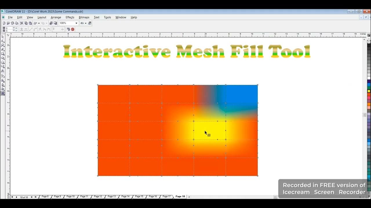 Interactive Mesh Fill Tool || Corel Draw || Graphic Designing || Color Mixing || - YouTube