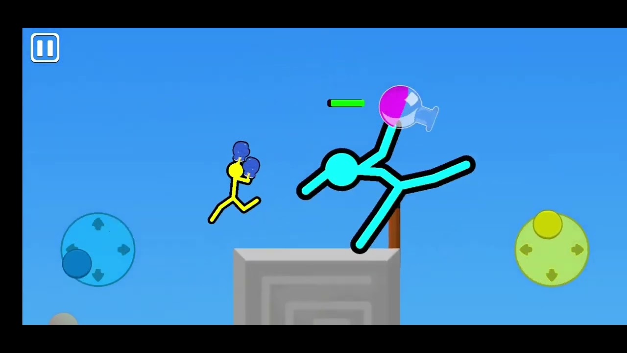 me 👨‍🦰and my brother👦 2 player stick man gameplay funny video 🤣|| # ...