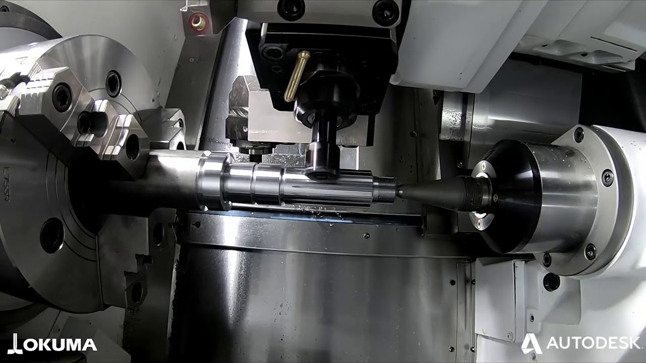 SU-matic tool holders on OKUMA LB3000 EX II - YouTube