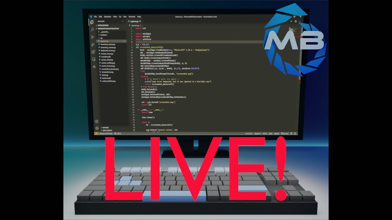 Livestream Minecraft Gui Automation Using Python Youtube