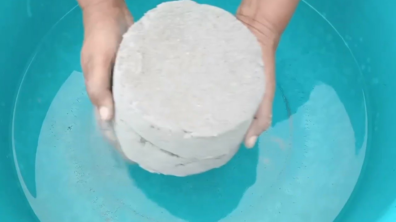 ASMR very soft sand hee sand and pure cement dipping crumble in lots of ...