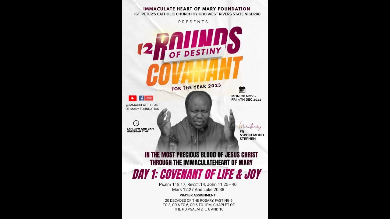 12 Rounds Of Destiny Covenant For The Year 2023 With Fr Nwebe Joy - YouTube