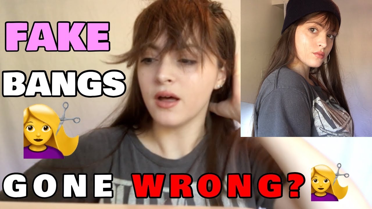 FAKE bangs tutorial - YouTube