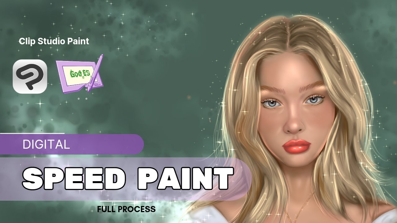 Realistic portrait digital painting step by step process - Speed paint ...