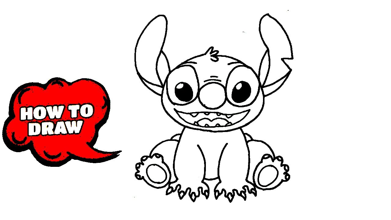 How To Draw Stitch | Stitch Drawing Step By Step | Drawing Tutorial ...