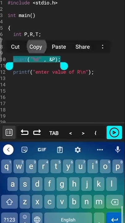 C Coding Language With In Mobile And Print A Simple Interest In C With Mobile C Codinglife