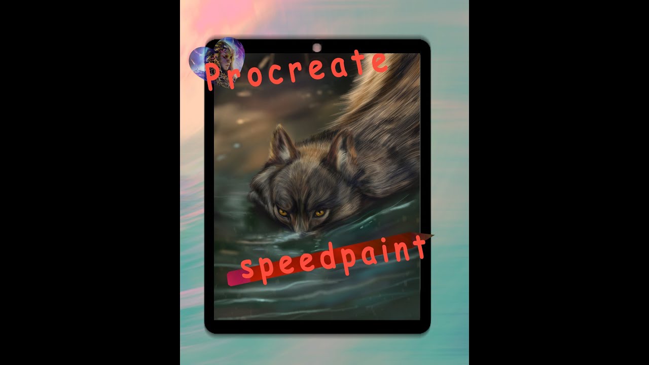 Procreate speedpaint on Ipad Pro// Wolf - YouTube