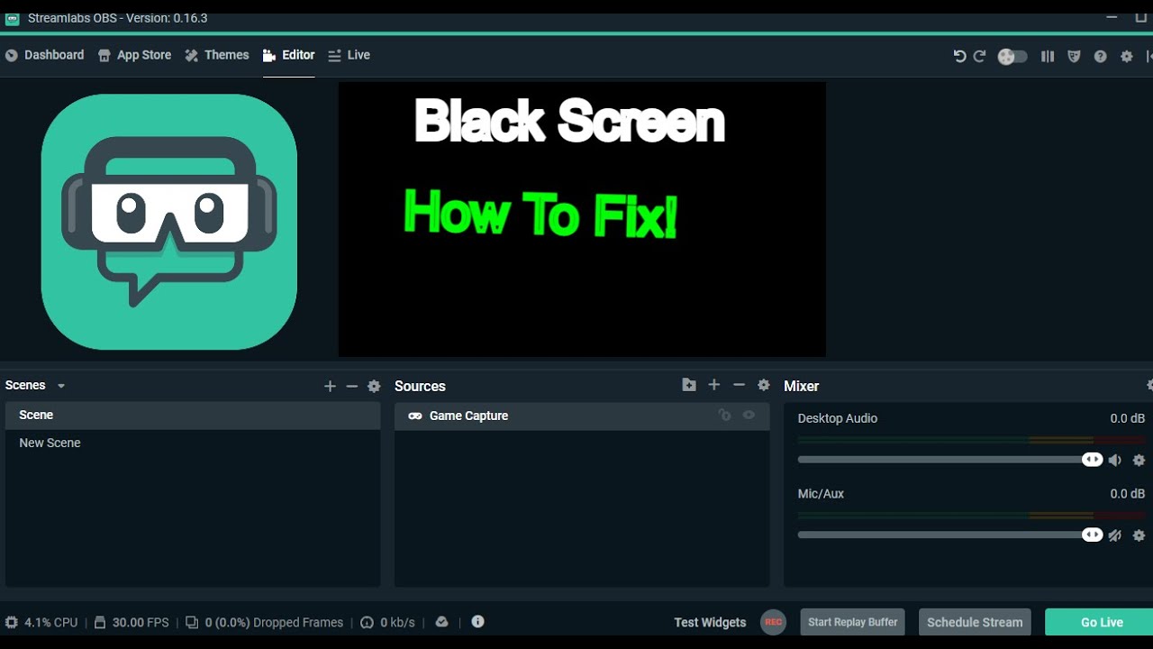 How To Remove The Black Screen On StreamLabs Obs! - YouTube