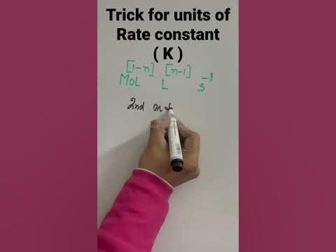Determining units of Rate constant || trick to find Units of rate ...
