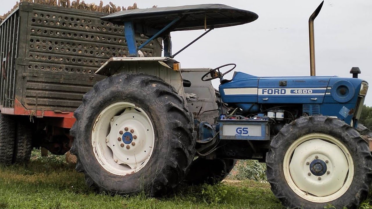 máy cày Ford 4600 Hai cầu turbo chở đám mì ruộng. thanh điền châu thành ...