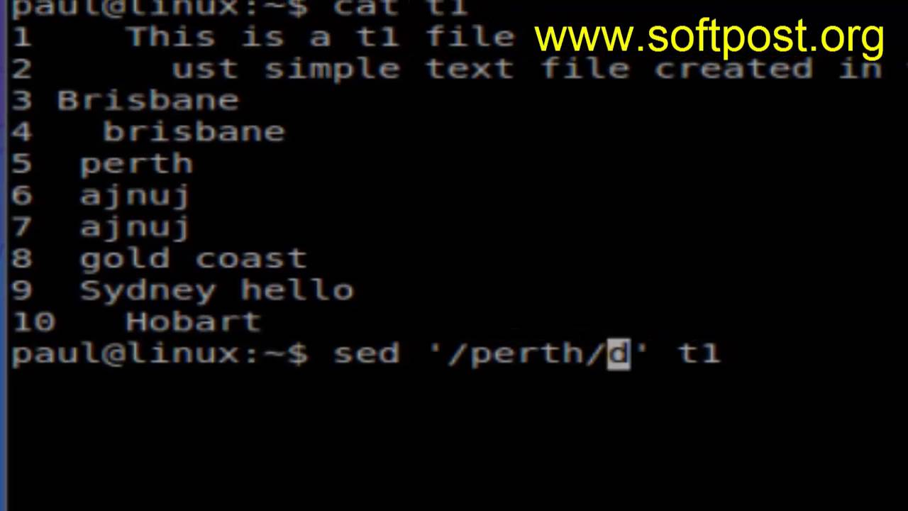 How To Delete Lines Matching A Pattern In A File In Linux Youtube