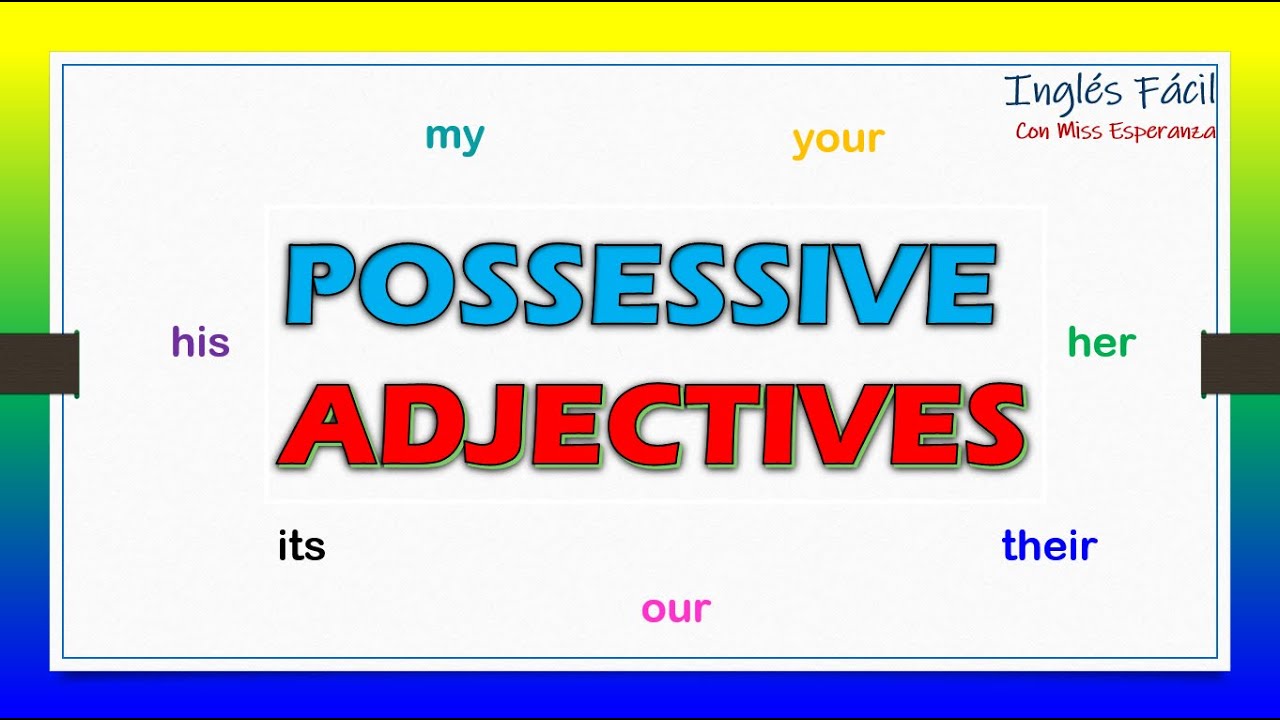 How to use POSSESSIVE ADJECTIVES en inglés. #basicenglish #ingles - YouTube