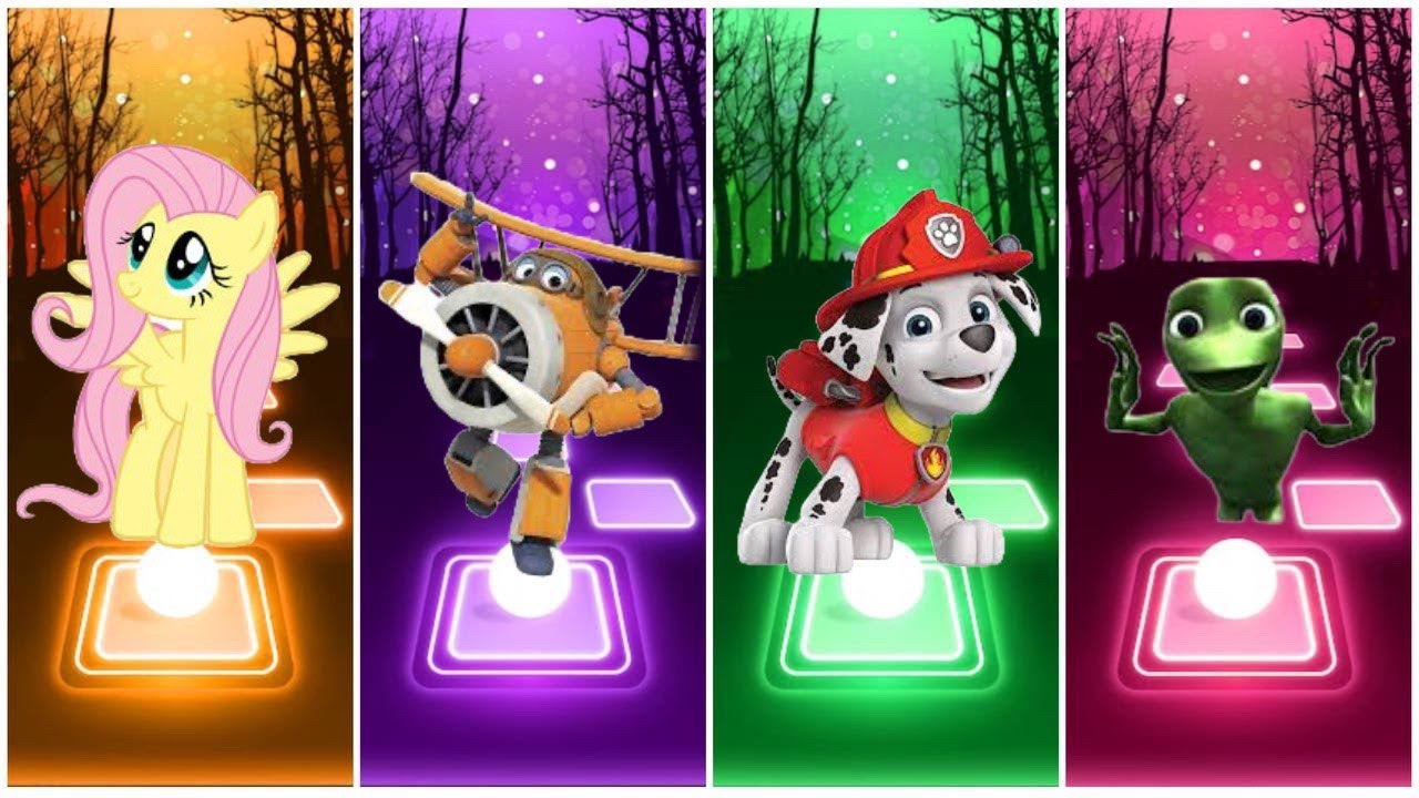 My Little Pony vs Team Super Wings vs Marshall vs Alien Dance -Tiles ...