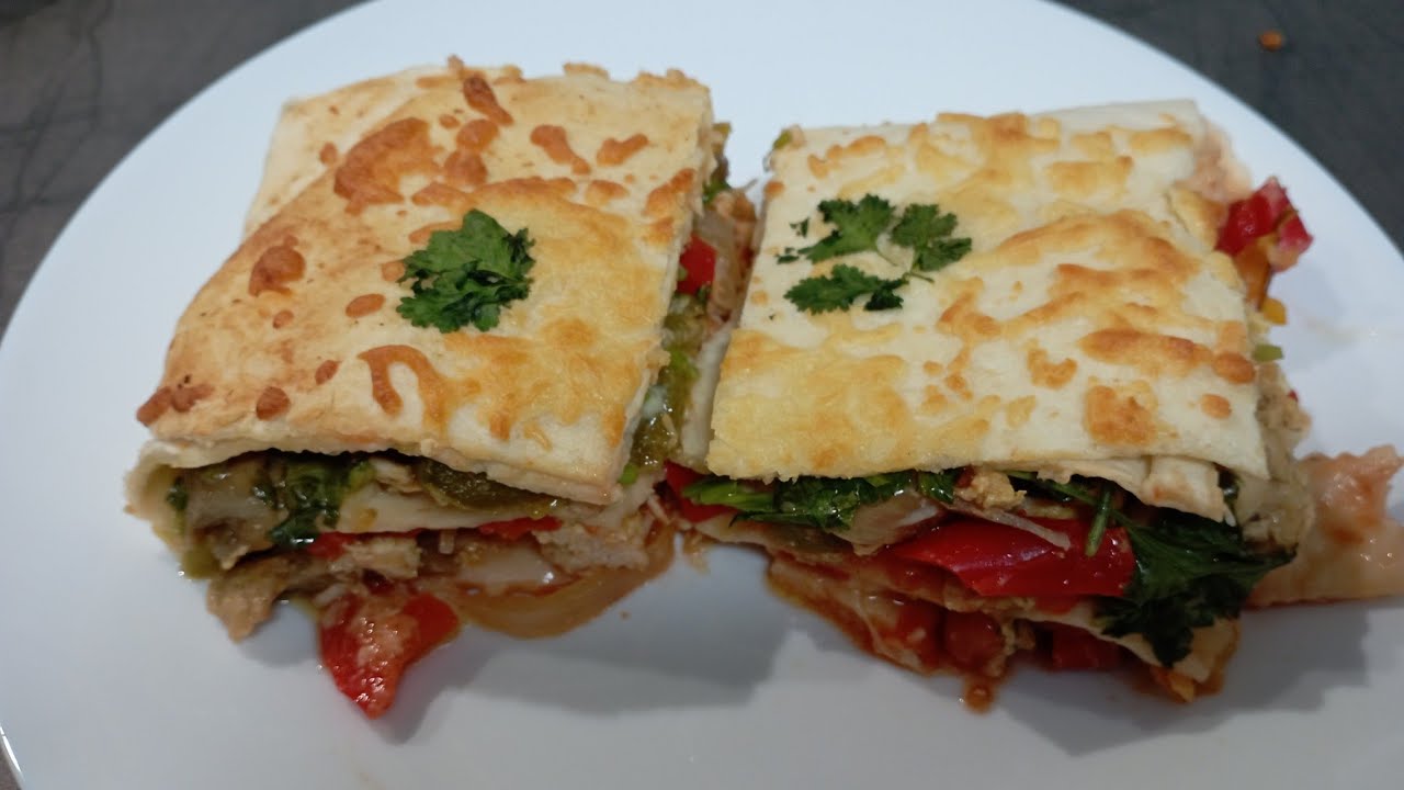 Chicken wraps Recipe | Oven baked Chicken tortilla Recipe - YouTube