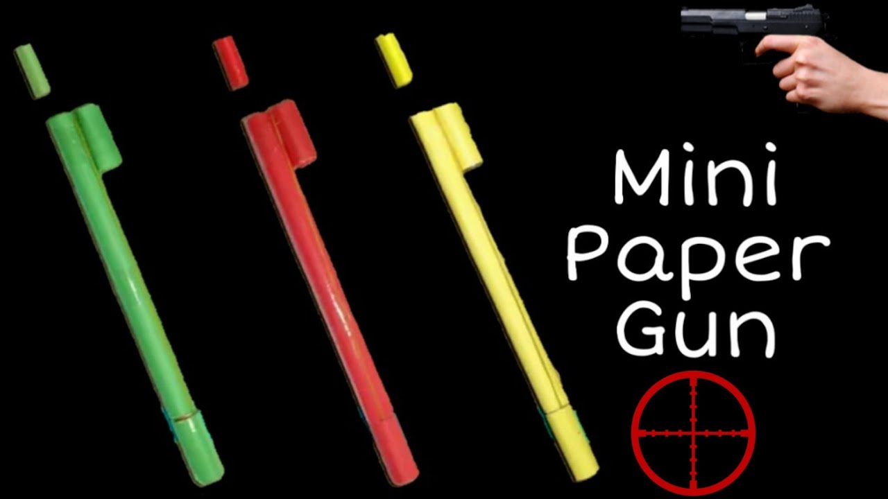 Paper Mini Gun that Shoot | Easy Paper Shooting Gun | Easy Mini Gun ...