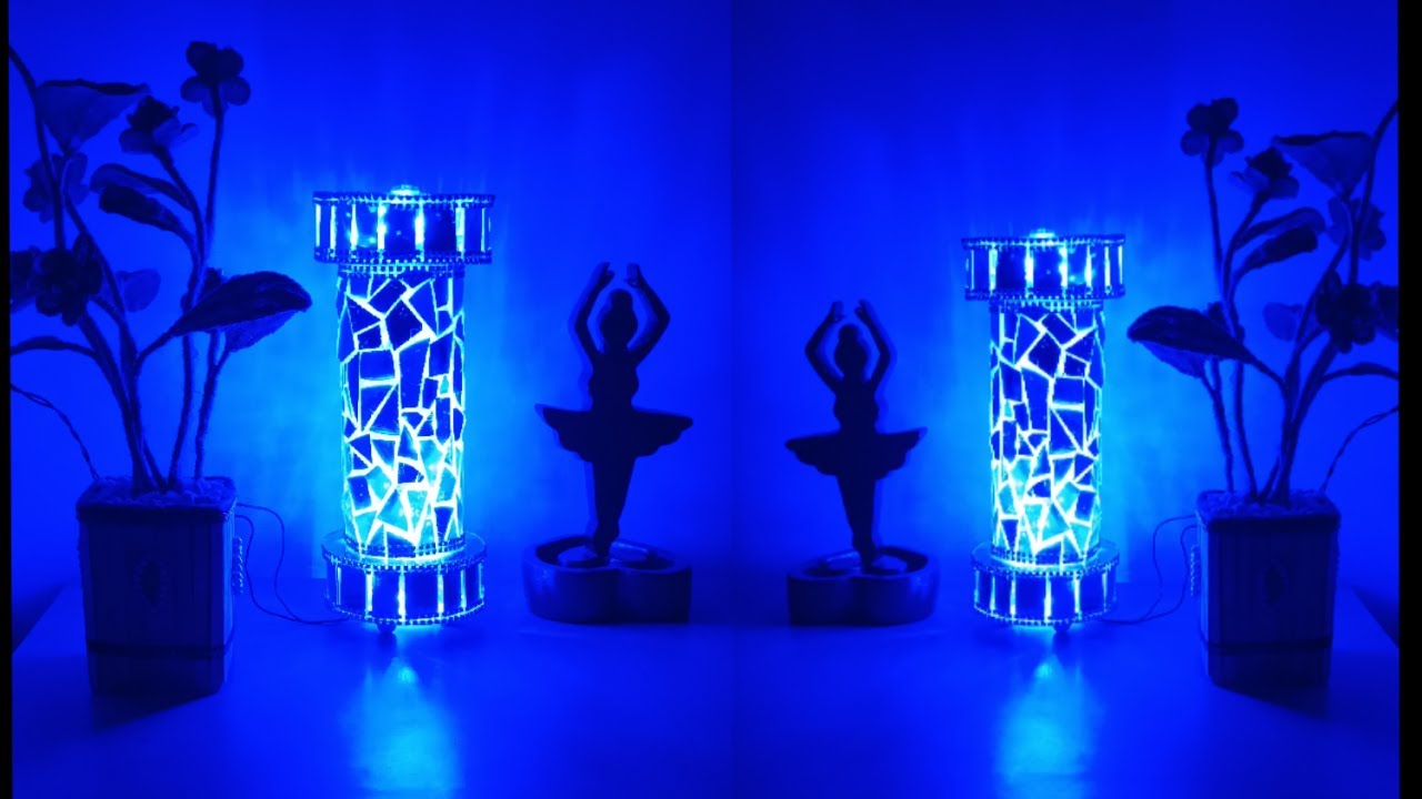 Table lamp making with old dvds/best out of waste cd and dvds # ...