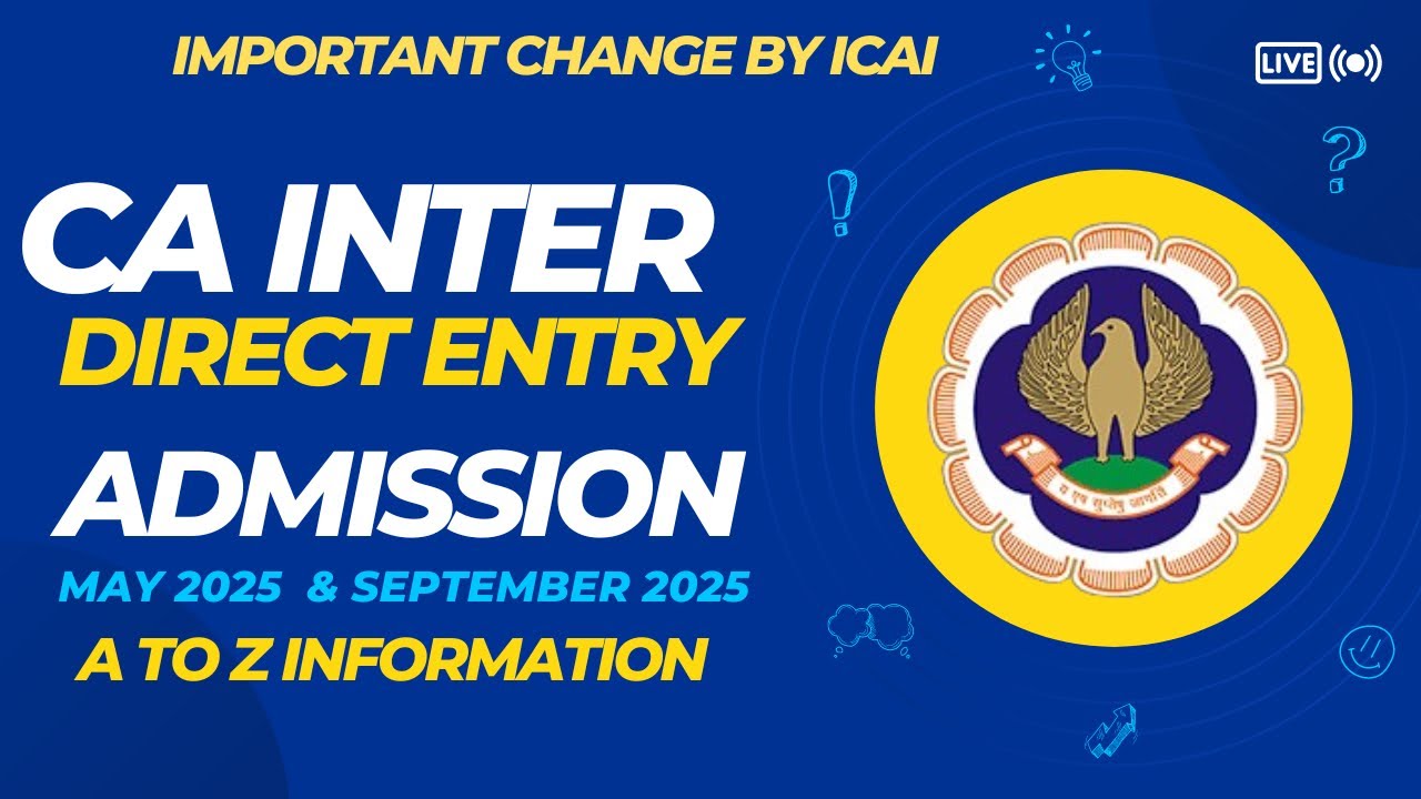 CA Direct Entry Admission ICAI Direct Entry Registration A To Z ca-direct-entry-admission-icai-direct-entry-registration-a-to-z